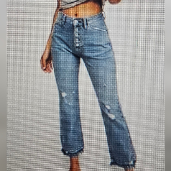 Free People | Jeans | We The Free Dylan High Rise Button Fly Cropped ...